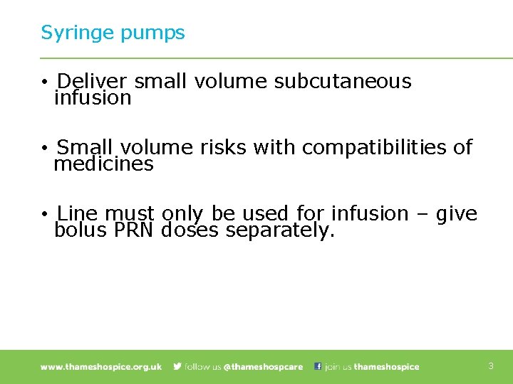 Syringe Pumps What do GPs need to know