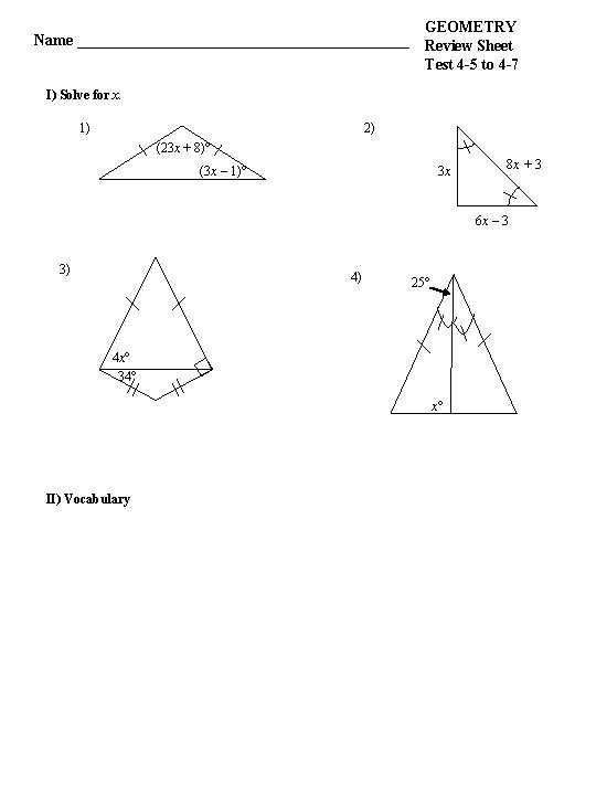 Name I Theorems You Should Know Vertical Angles