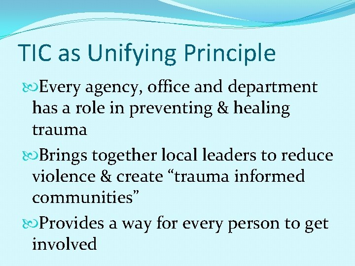 From Trauma to Trauma Informed Care A Public