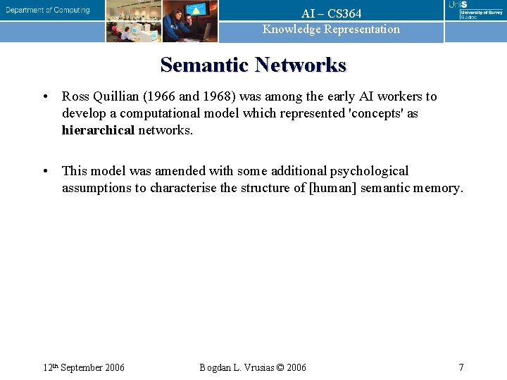 AI CS 364 Knowledge Representation Introduction to Knowledge