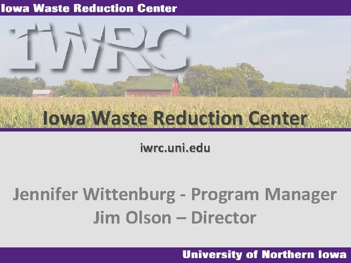Iowa Waste Reduction Center iwrc uni edu Jennifer