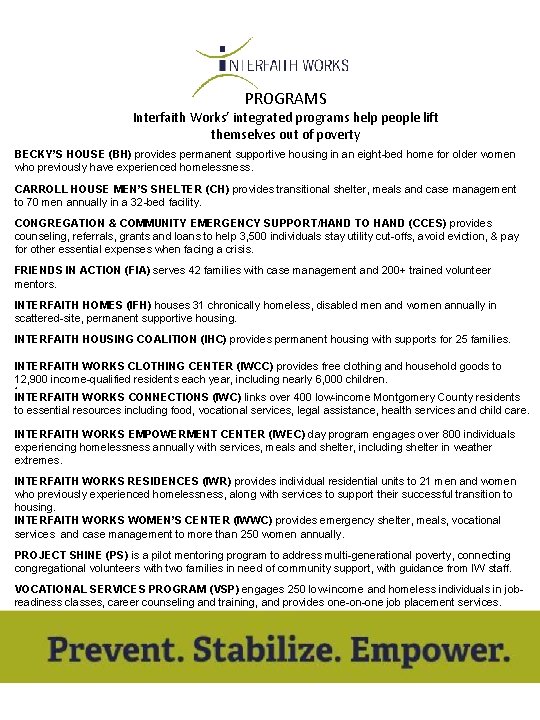 We help people lift themselves out of poverty