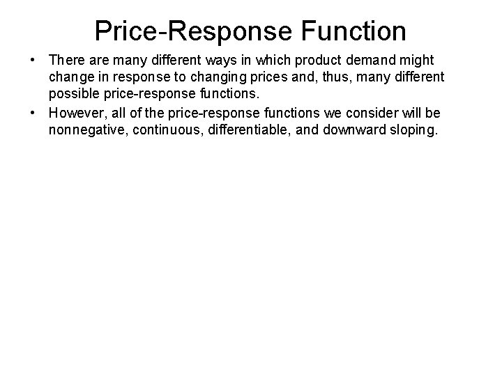 Revenue Management and Pricing Chapter 3 Basic Price