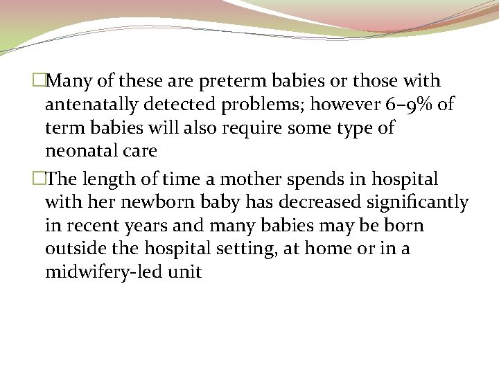 Significant problems in the newborn baby Ayda khader