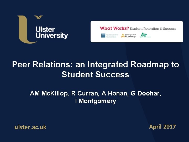 Peer Relations an Integrated Roadmap to Student Success