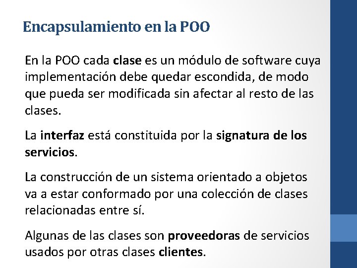 Introduccin a la Programacin Orientada a Objetos Encapsulamiento