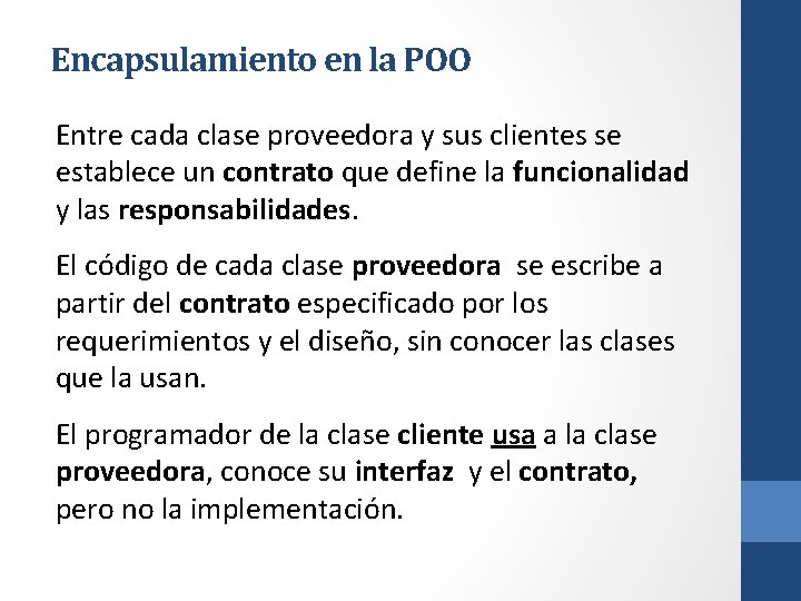 Introduccin a la Programacin Orientada a Objetos Encapsulamiento