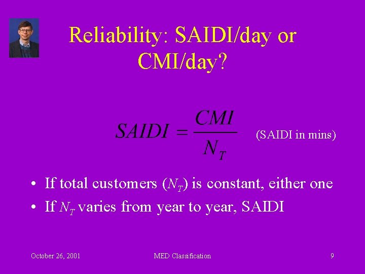 Major Event Day Classification Rich Christie University of