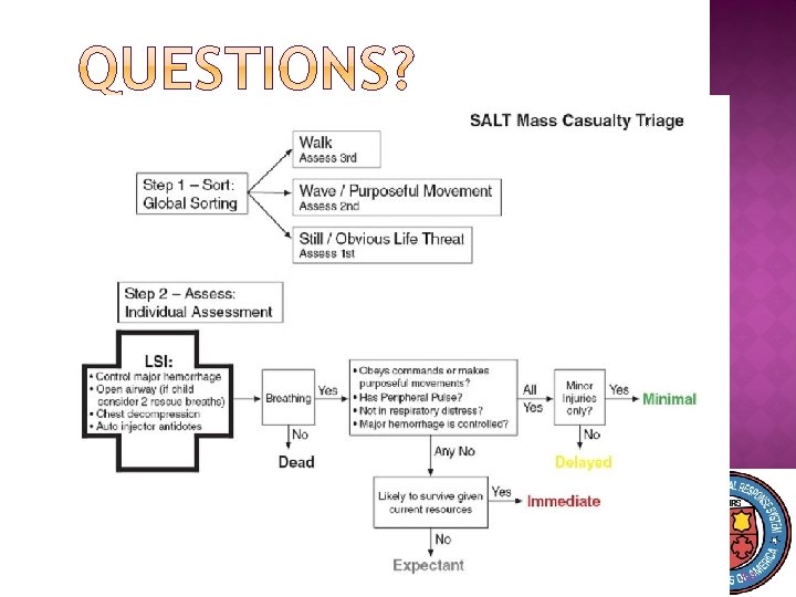 GUIDELINES FOR MASS CASUALTY TRIAGE James E Brown