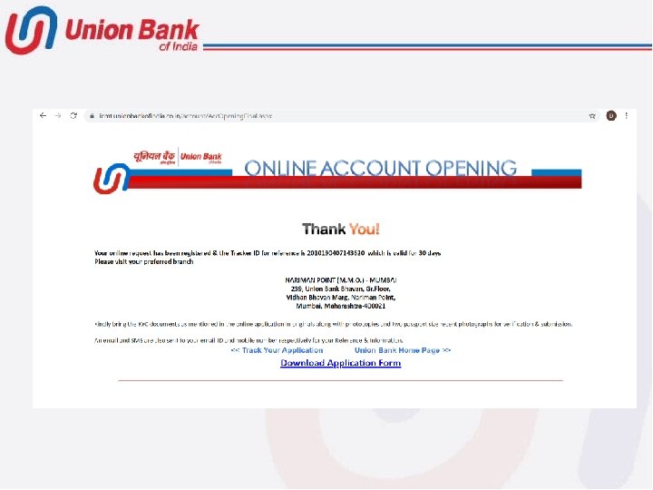 Online Account Opening Procedure Online Account Opening Procedure