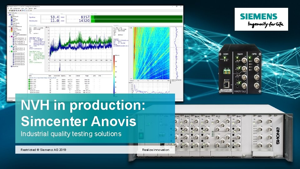 NVH in production Simcenter Anovis Industrial quality testing
