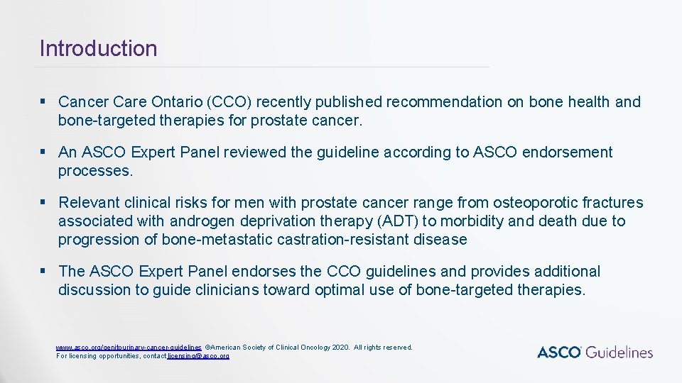 Bone Health and BoneTargeted Therapies for Prostate Cancer