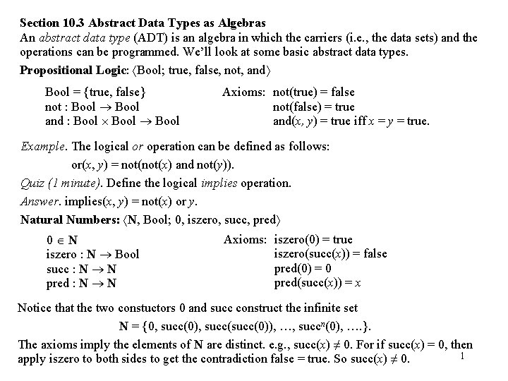 Section 10 3 Abstract Data Types as Algebras