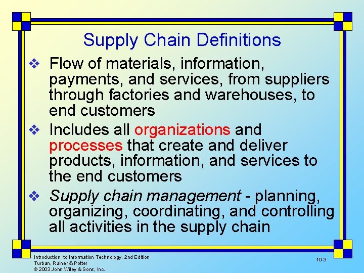 Introduction to Information Technology 2 nd Edition Turban