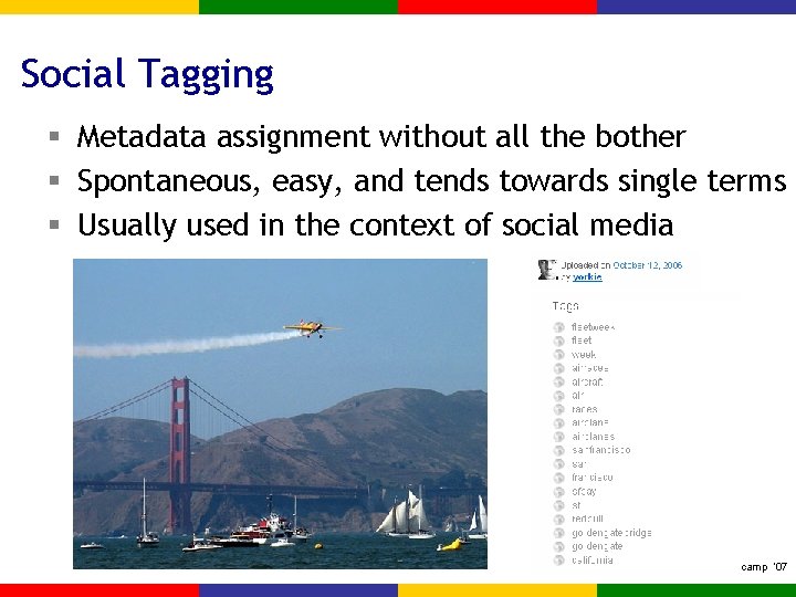 Thoughts on Social Tagging Marti Hearst UC Berkeley