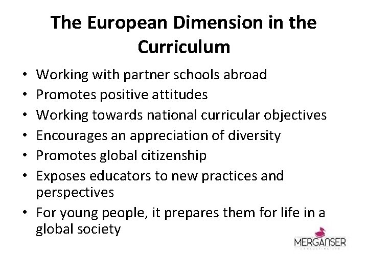 Planning the European Dimension in Your Curriculum Some