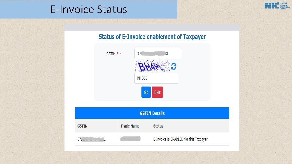 Einvoice System portal National Informatics Centre 23 10