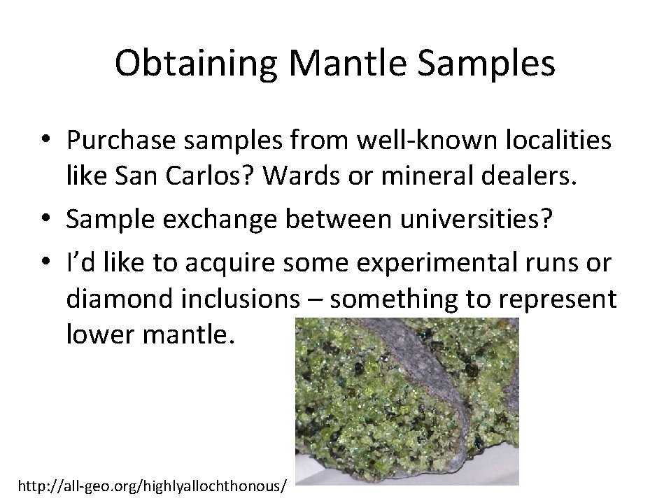 Composition and Structure of Earth through Hand Samples