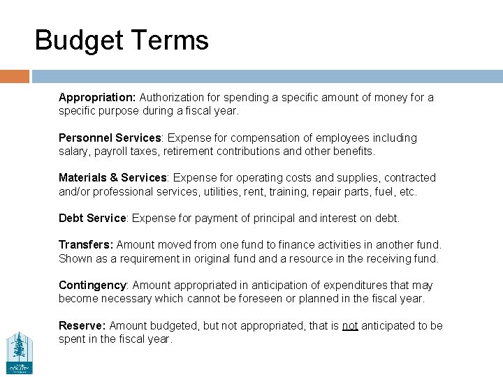 FY 19 20 BUDGET OVERVIEW Christine Moody Budget