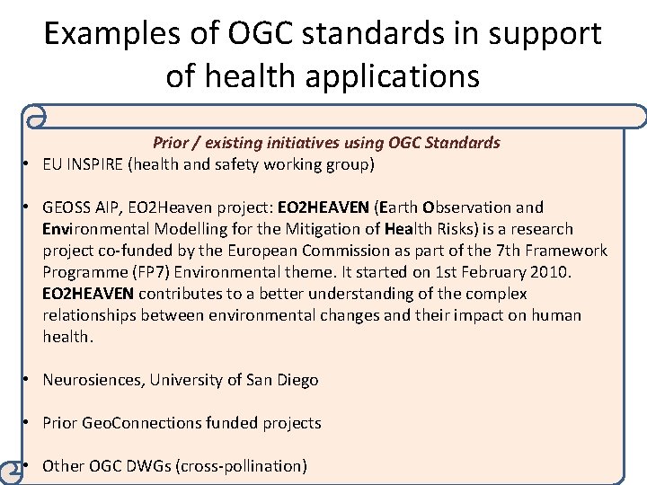 OGC Health DWG February 10 th 2014 OGC