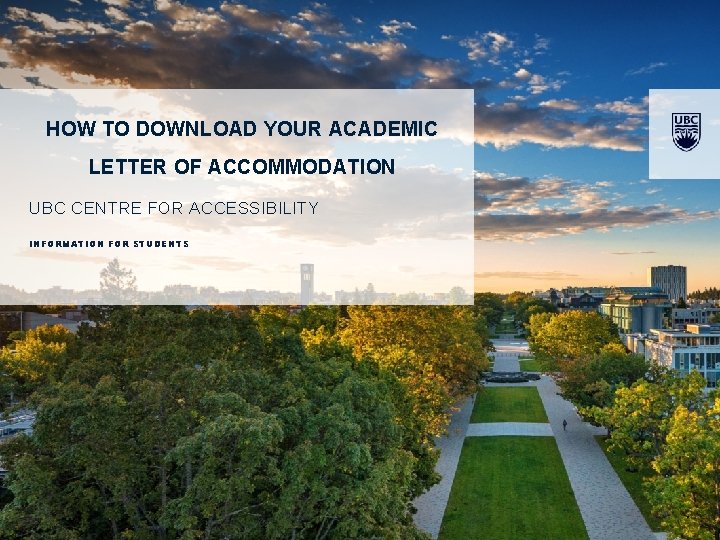HOW TO DOWNLOAD YOUR ACADEMIC LETTER OF ACCOMMODATION