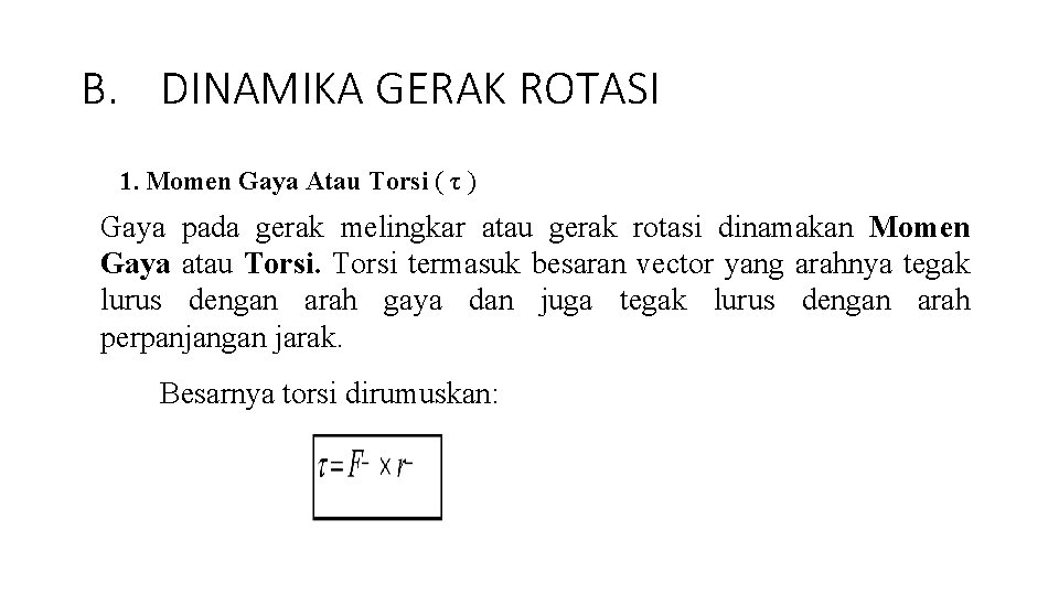Materi 7 GERAK TRANSLASI GERAK ROTASI DAN KESEIMBANGAN