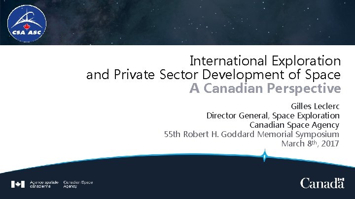 International Exploration and Private Sector Development of Space