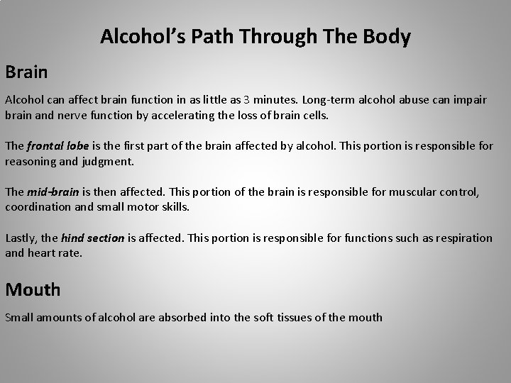 Responsible Service of Alcohol June 2016 Jump Start