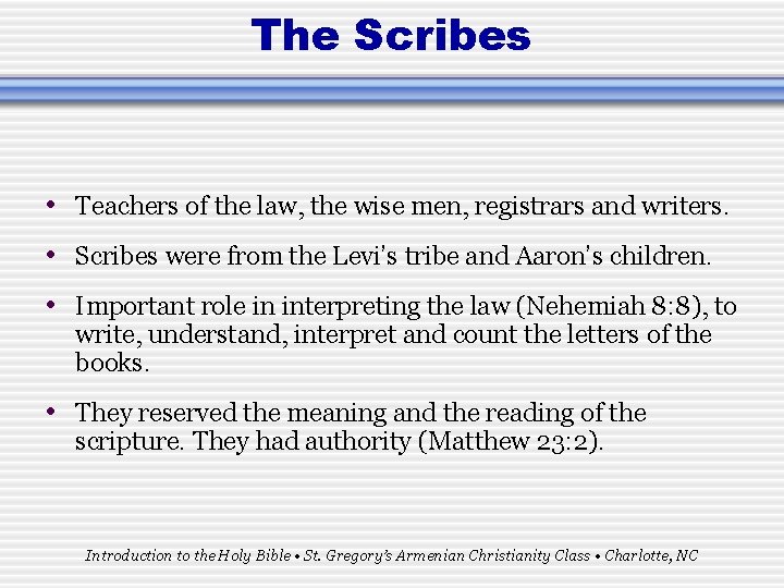 An Introduction to the Holy Bible St Sarkis