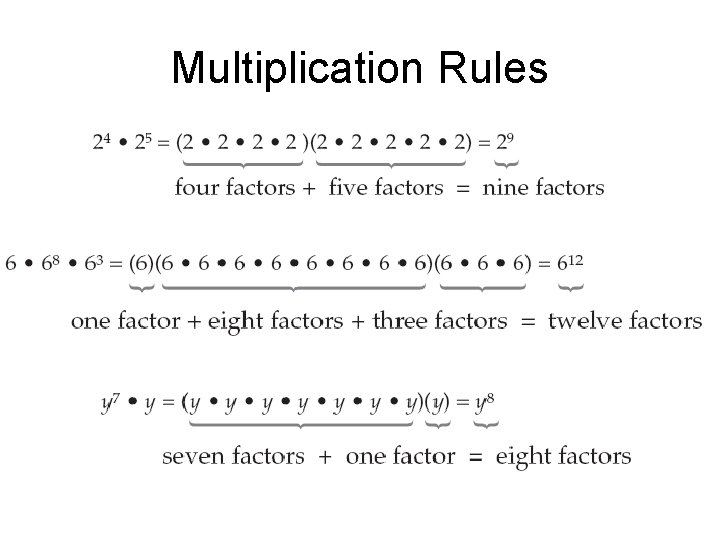 Integer Exponents 8 EE 1 Objective To solve