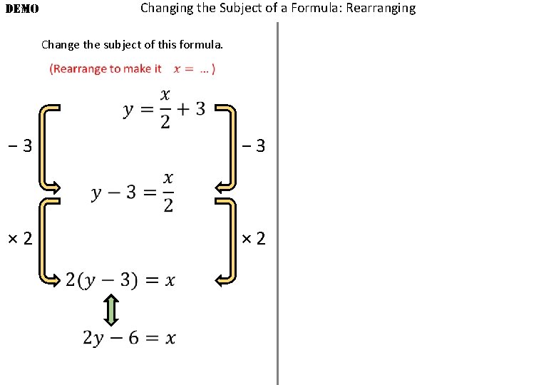 Changing the Subject of a Formula Without Factorisation