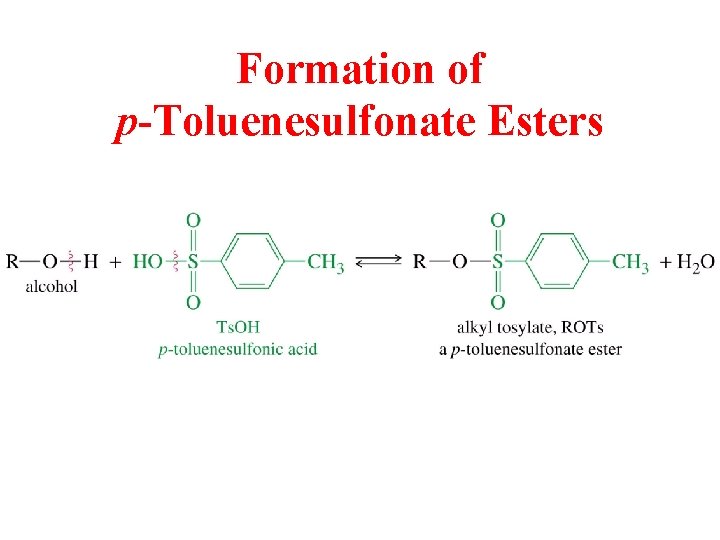 Reactions of Alcohols Oxidation RX Ether and Ester