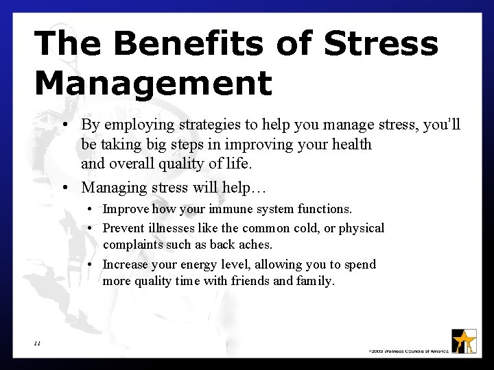 Reducing Stress Changing Health Behaviors for the Better