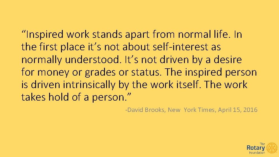 Be the Inspiration Inspiration Leads to Action District