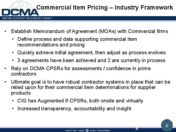 Commercial Item Group Overview WHY 2013 NDAA Section
