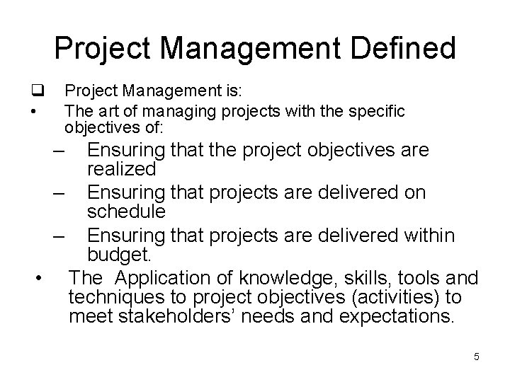 Project Management By Prof Mrs B O Ker