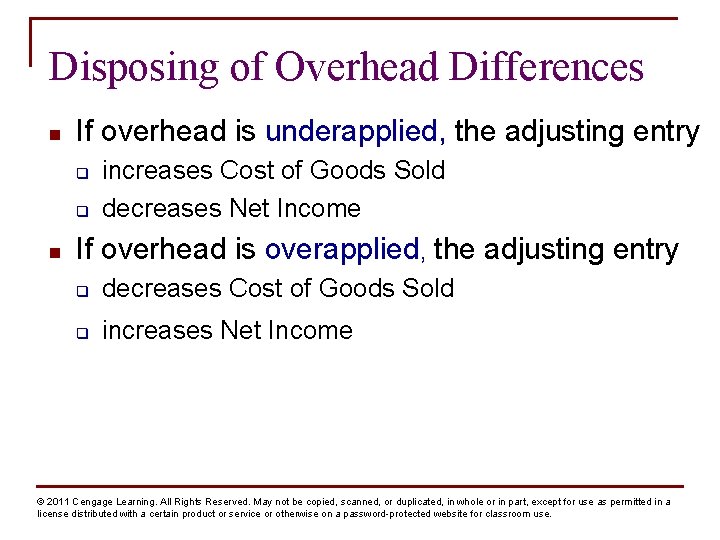 Chapter 3 Predetermined Overhead Rates Flexible Budgets and