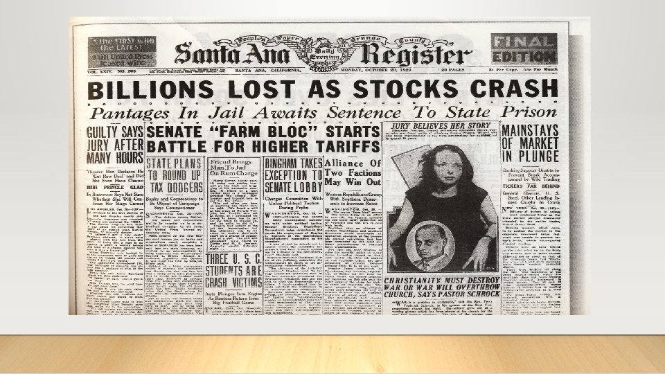 The Great Depression 1929 1941 In 1928 presidential
