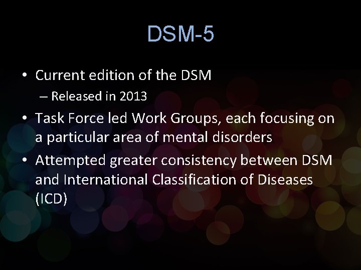 Chapter 7 Diagnosis and Classification Issues Diagnosis and