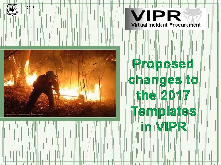 2016 Proposed changes to the 2017 Templates in