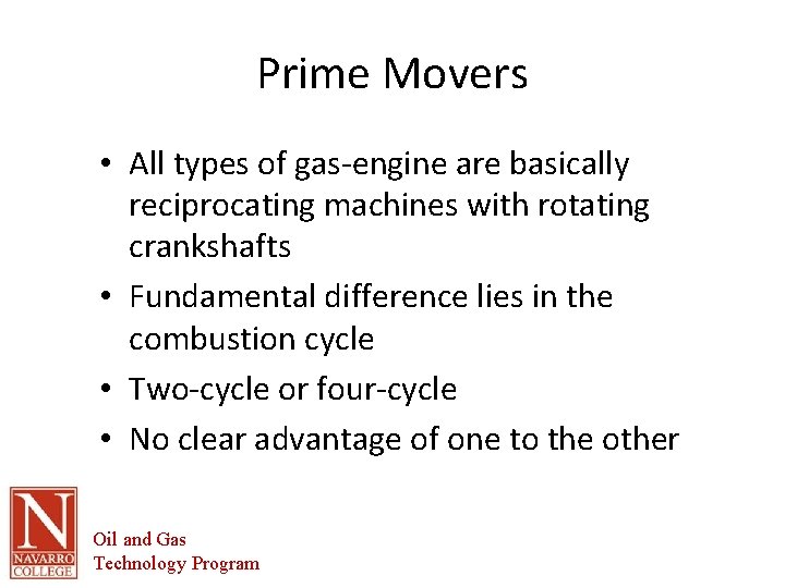PTRT 2323 Natural Gas Production Chapter 7 Compressors