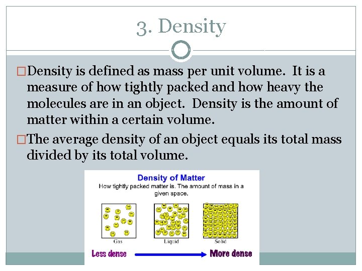 MassVolumeDensity FOR YOUR VOCABULARY PLEASE DO THE FOLLOWING