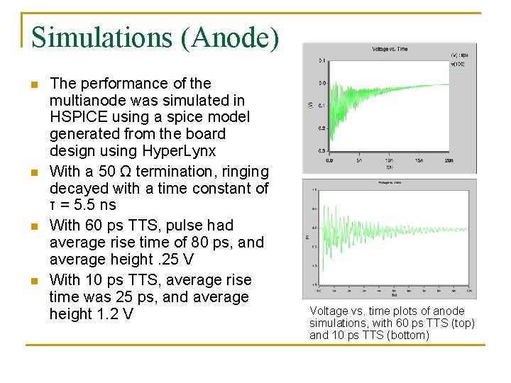 The UC Simulation of Picosecond Detectors PicoSec Timing