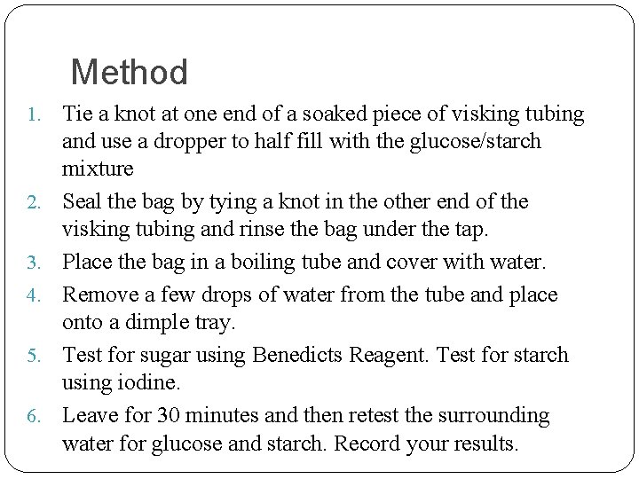 The Model Gut Practical 1 Mammalian Nutrition Learning