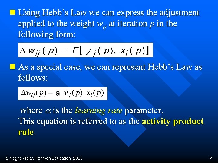Lecture 8 Artificial neural networks Unsupervised learning n