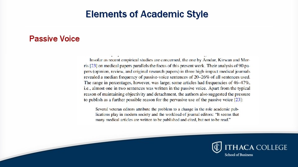 Elements of Academic Style G Scott Erickson Charles