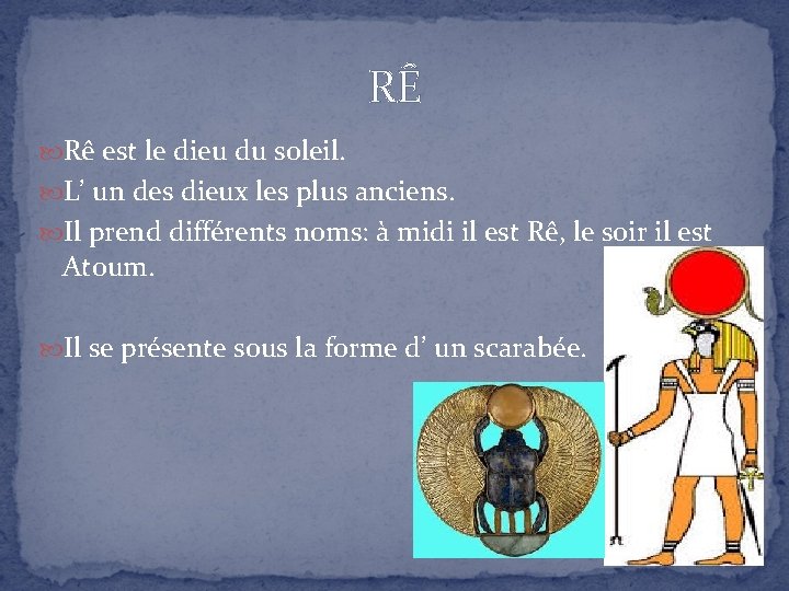 LES PRINCIPAUX DIEUX DE LGYPTE ANCIENNE A P