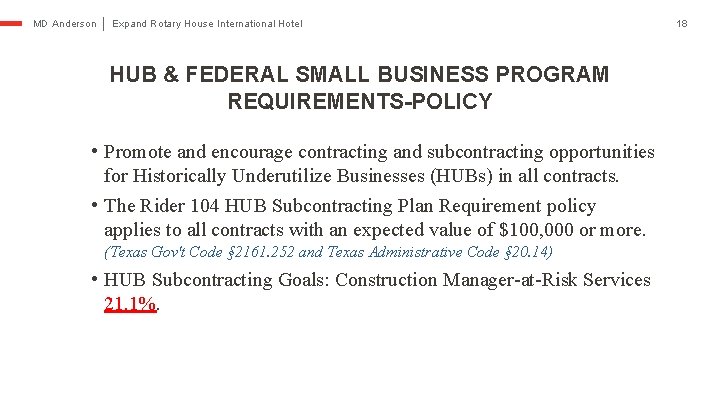 Expand Rotary House International Hotel RFQ PreSubmittal Conference