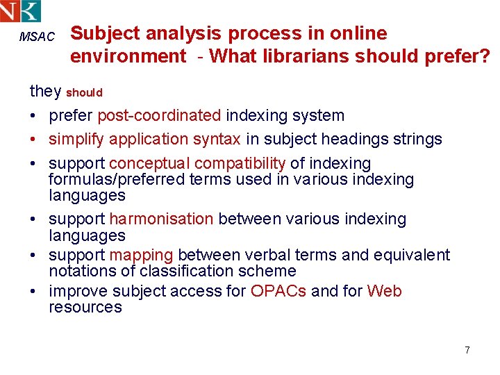 Multilingual Subject Access to Catalogues of National Libraries
