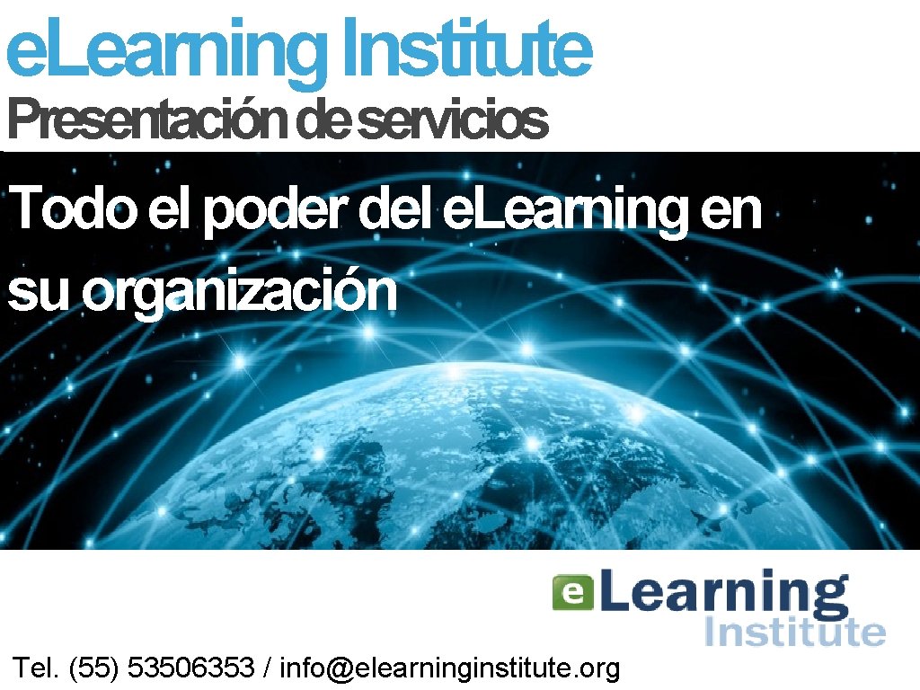 e Learning Institute Presentacin de servicios Todo el